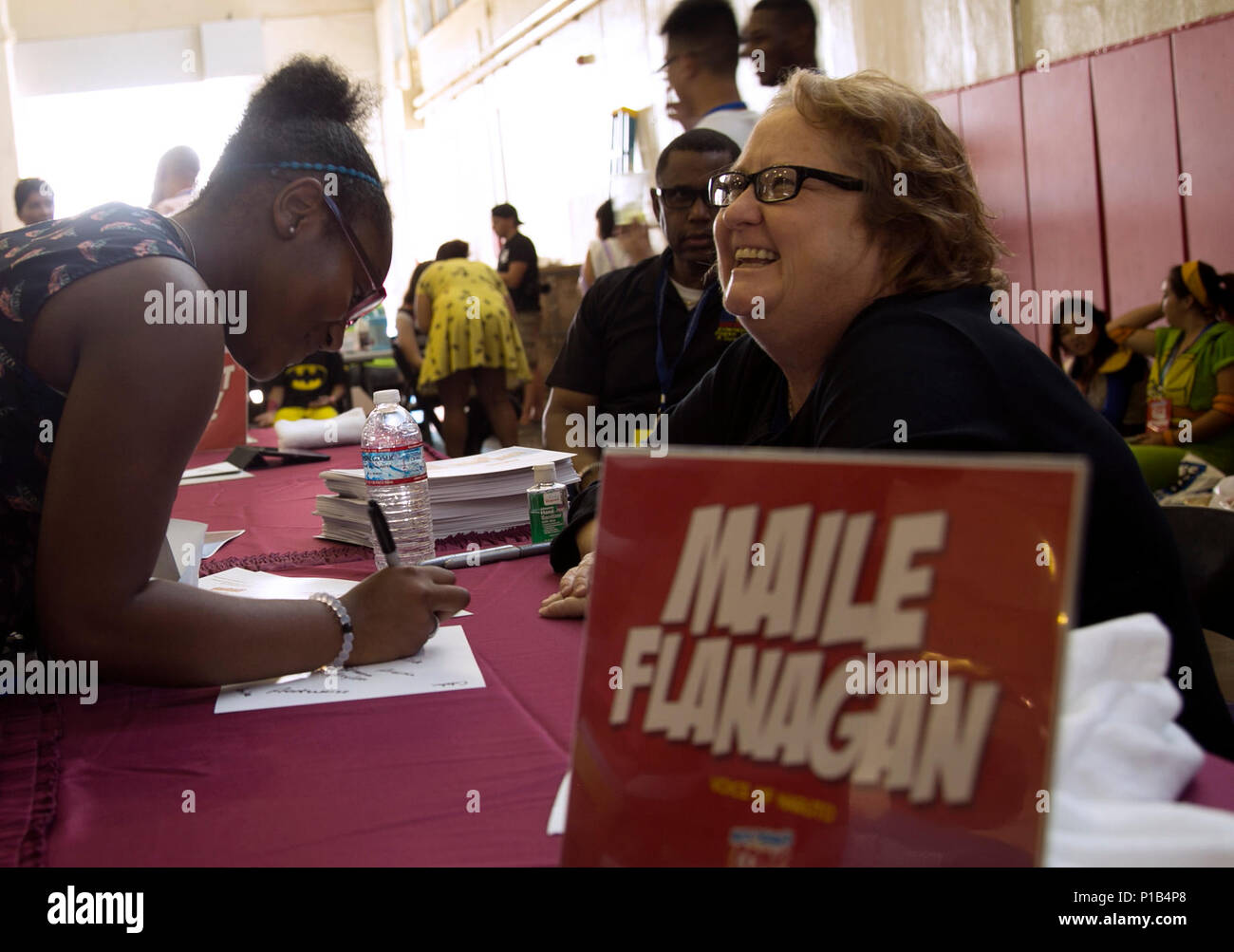 Maile Flanagan socializes with fans while signing autographs October 15 ...