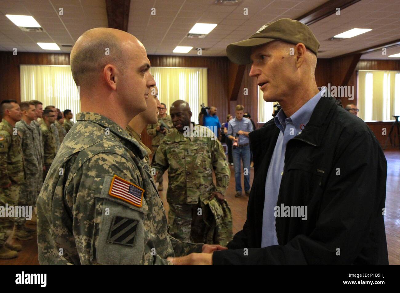 Florida Governor Rick Scott addresses Soldiers of the 2nd Battalion ...