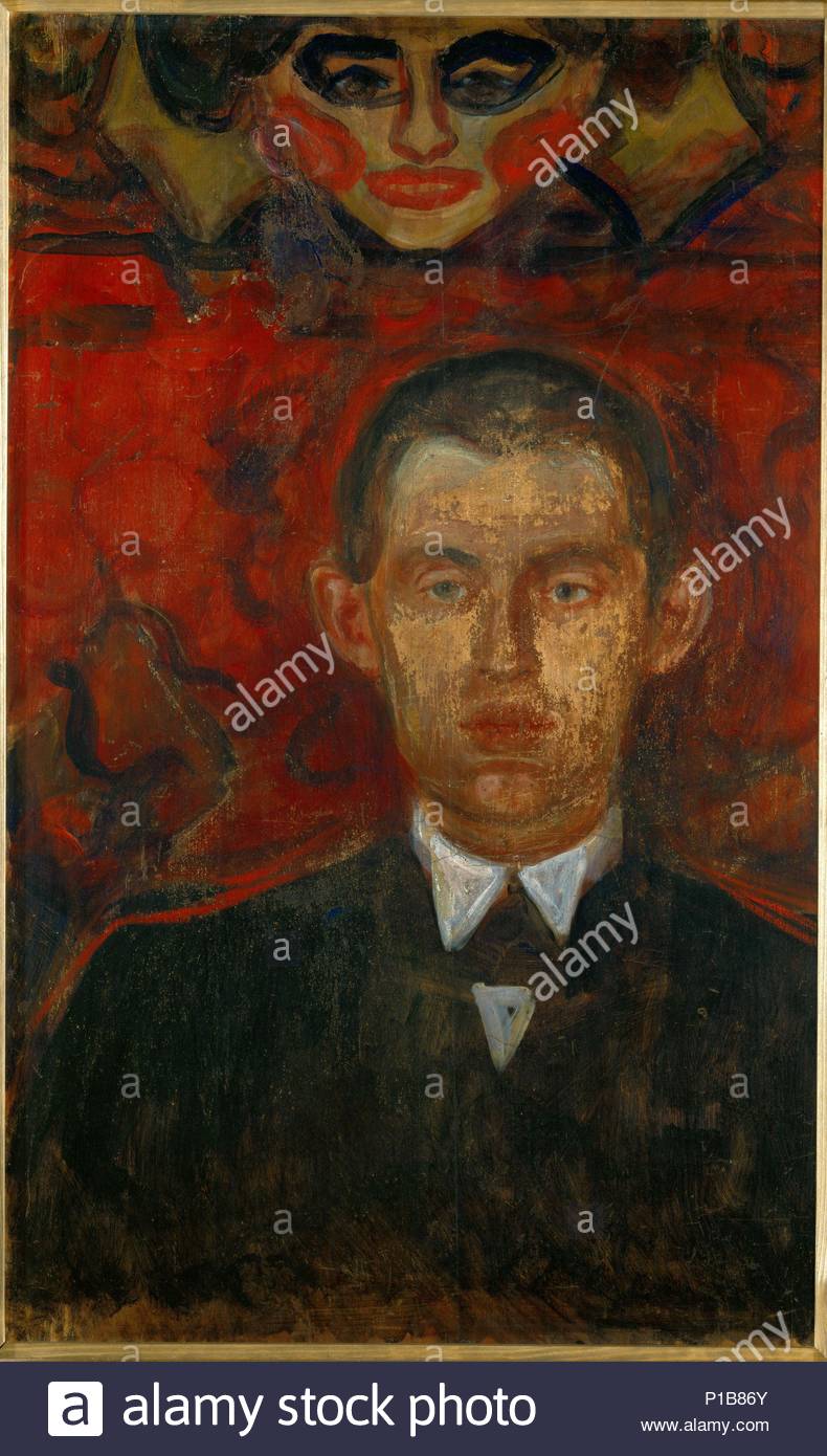 Edvard Munch Self Portrait Stock Photos & Edvard Munch Self Portrait ...