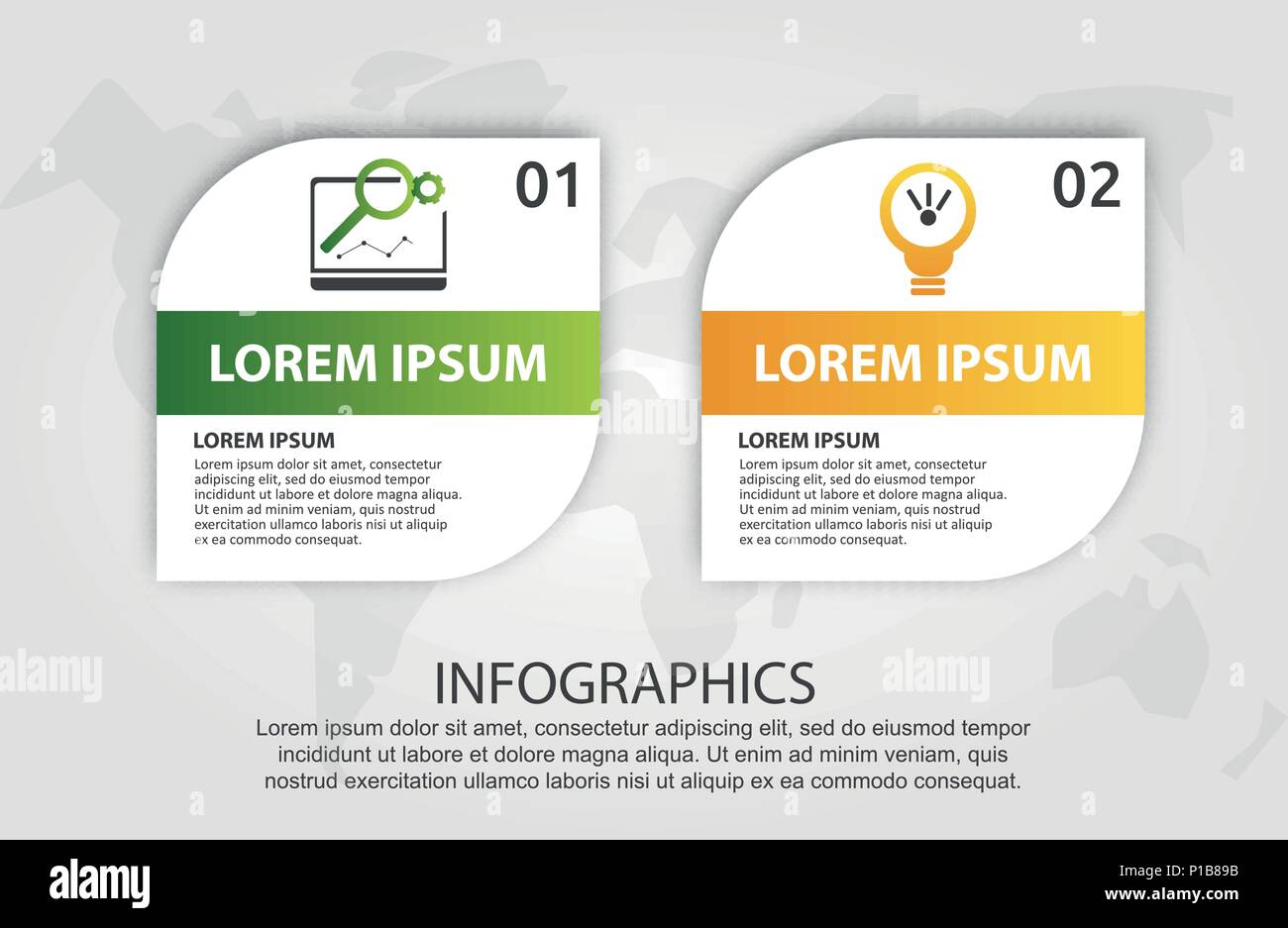 Modern vector illustration 3D. Template of a square with rounded ...