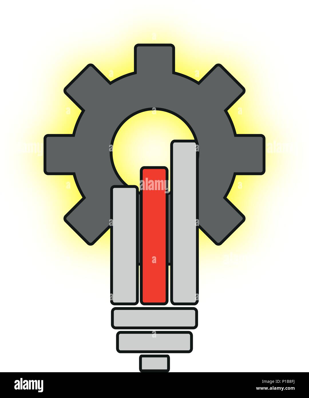 Gear bulb shaped - Vector Stock Vector Image & Art - Alamy