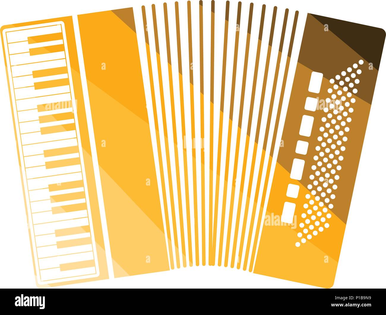 Accordion icon. Flat color design. Vector illustration Stock Vector ...