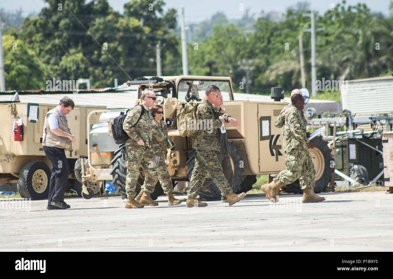 U.S. Navy Adm. Kurt Tidd, commander of U.S. Southern Command, Rear Adm ...