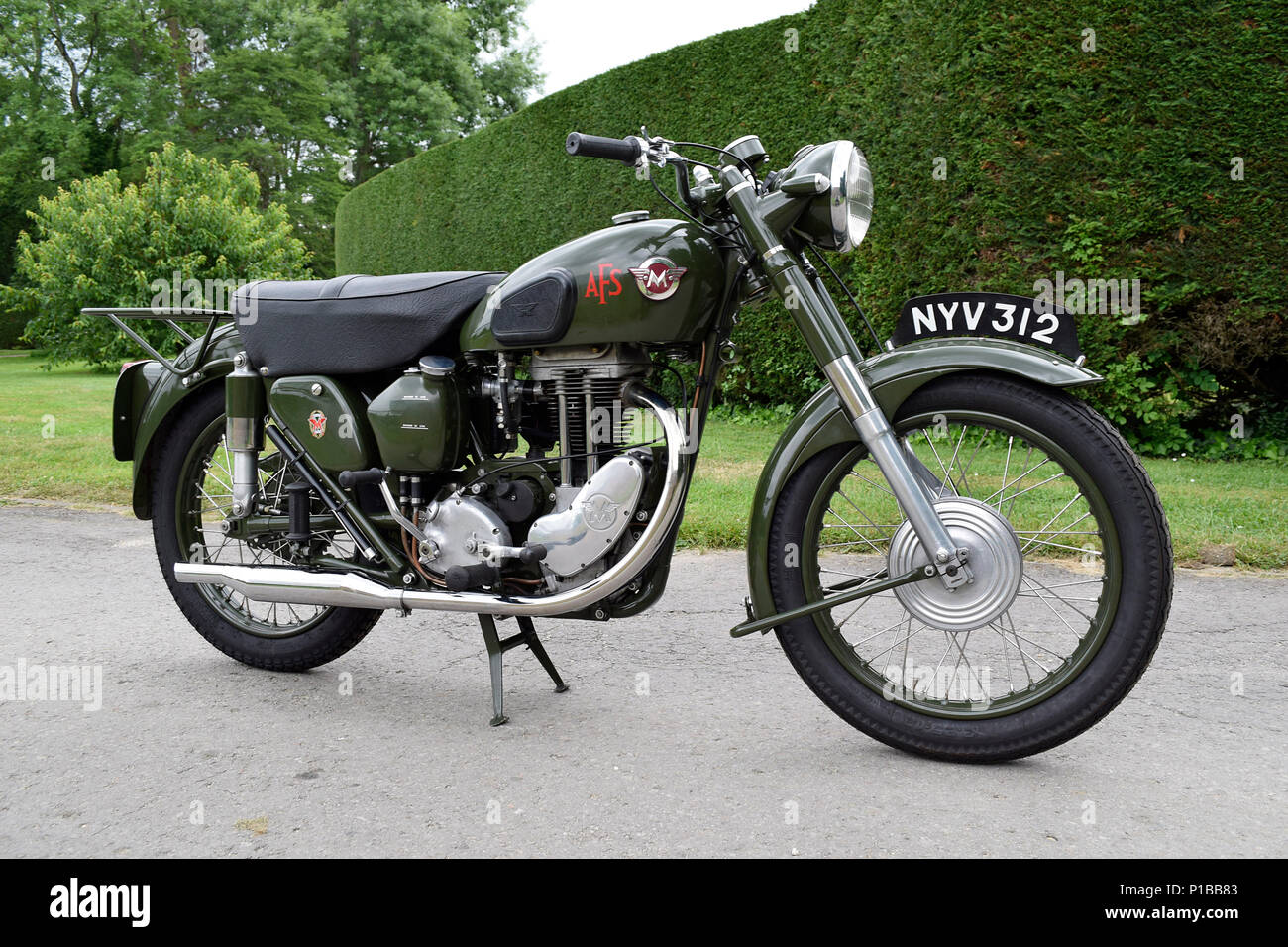 1954 Matchless G3 LS Auxiliary Fire Service Motorcycle Stock Photo - Alamy