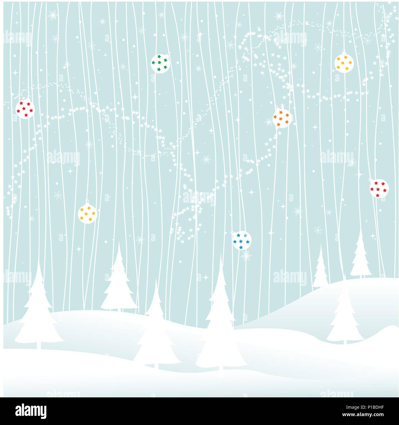 Postcard of snow Stock Vector Images - Alamy