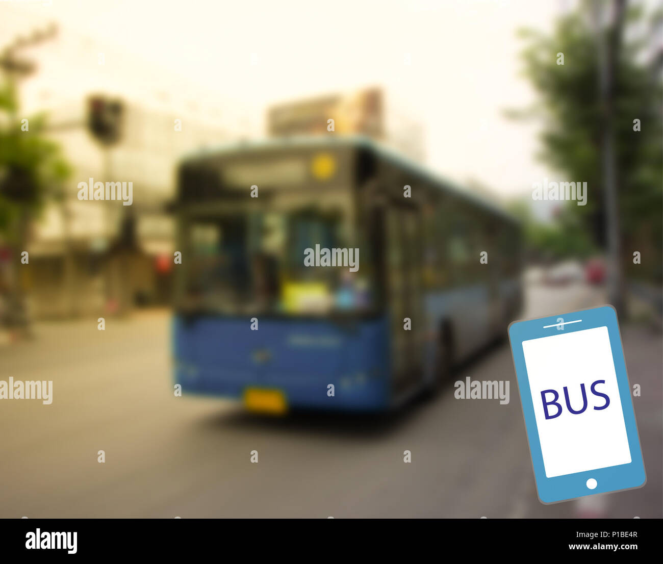 Travel concept smartphone bus trip hi-res stock photography and images ...