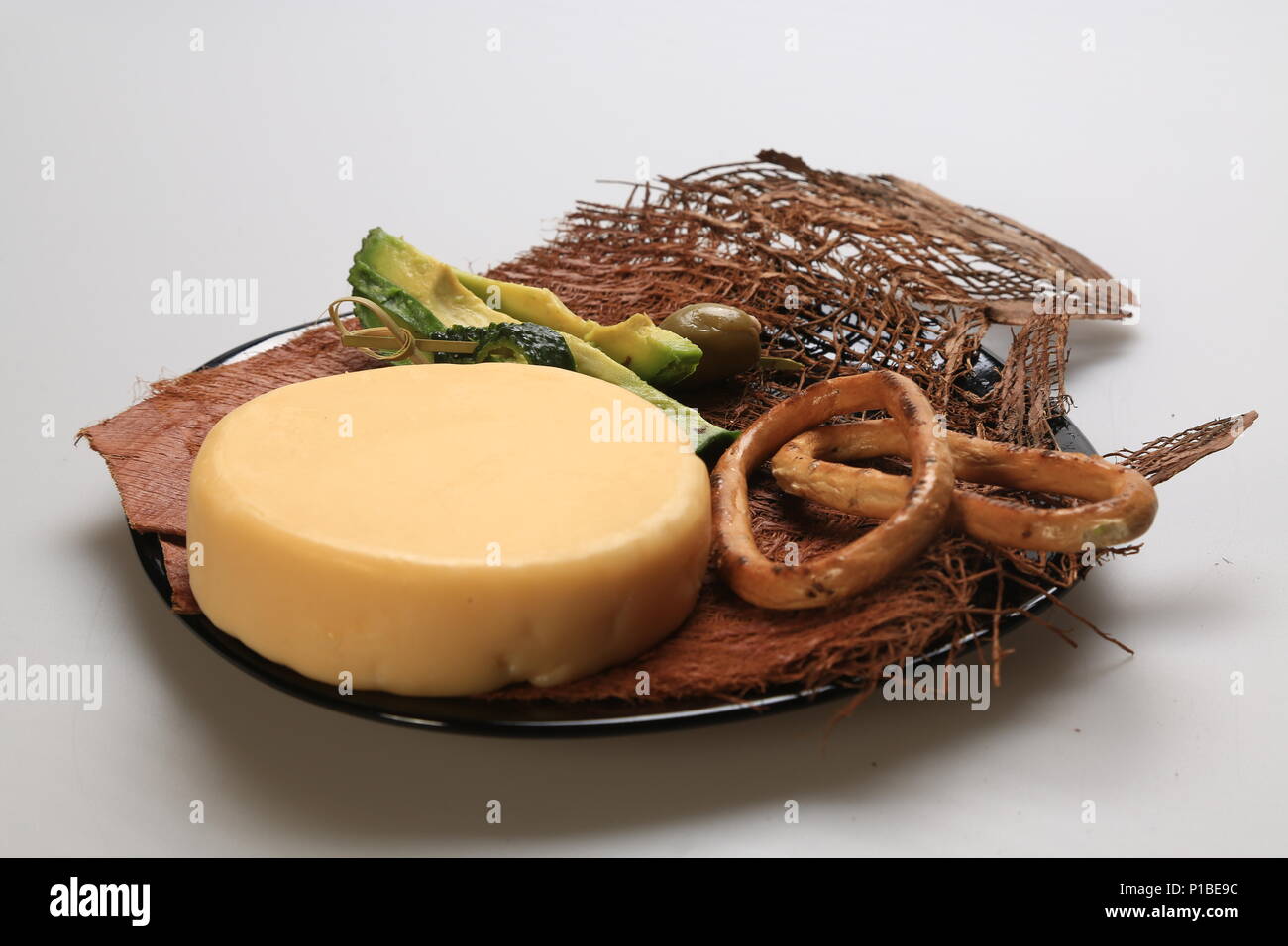 Set of small wheel of cheese Stock Photo - Alamy