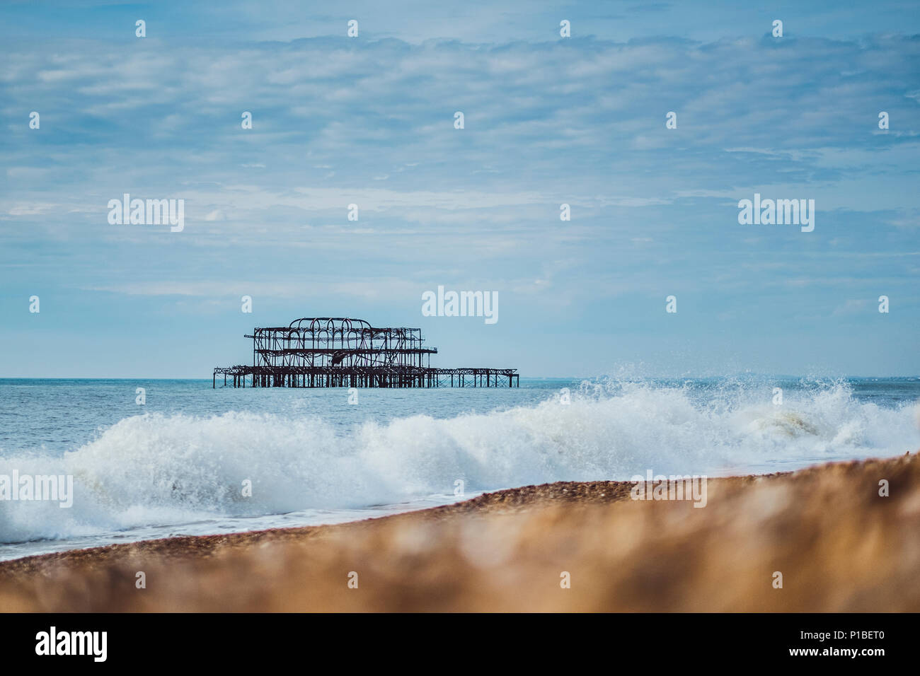 Burned down pier hi-res stock photography and images - Alamy