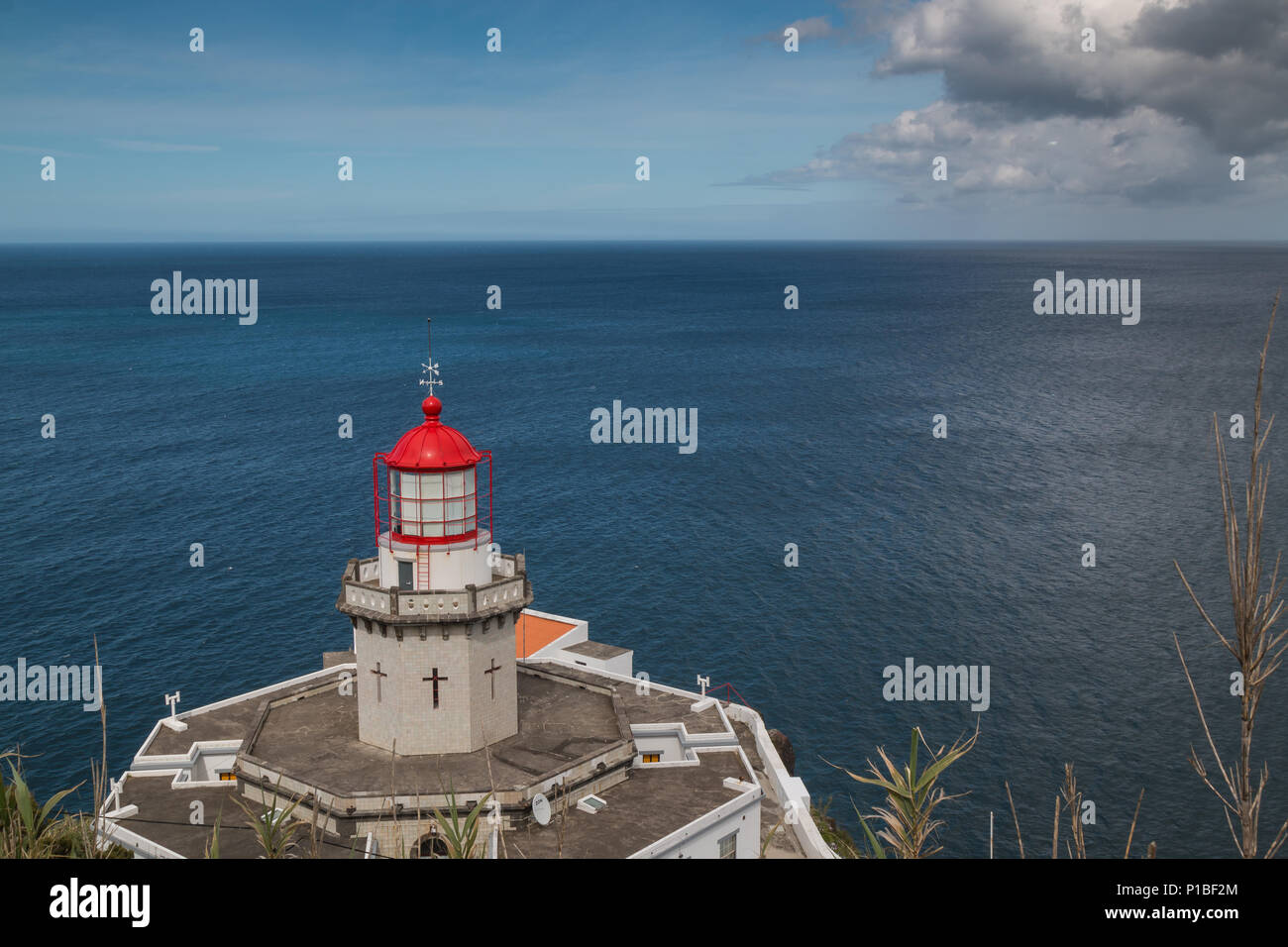 Lighthouse Arnel in Nordeste, Sao Miguel Island, Azores Islands ...