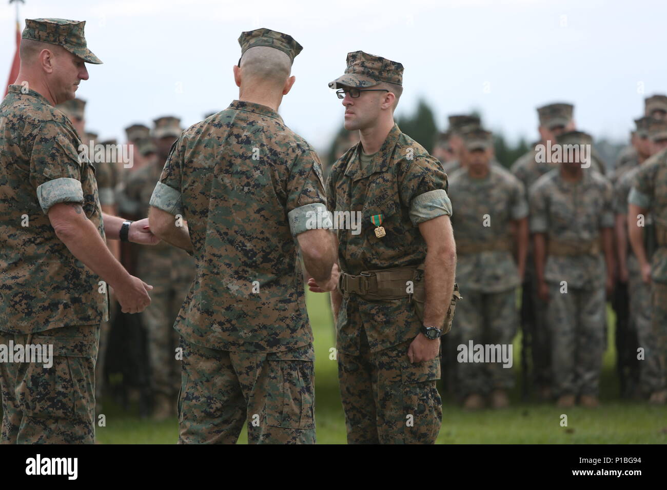 U.S. Marine Corps Maj. Gen. John K. Love, center, commanding general ...