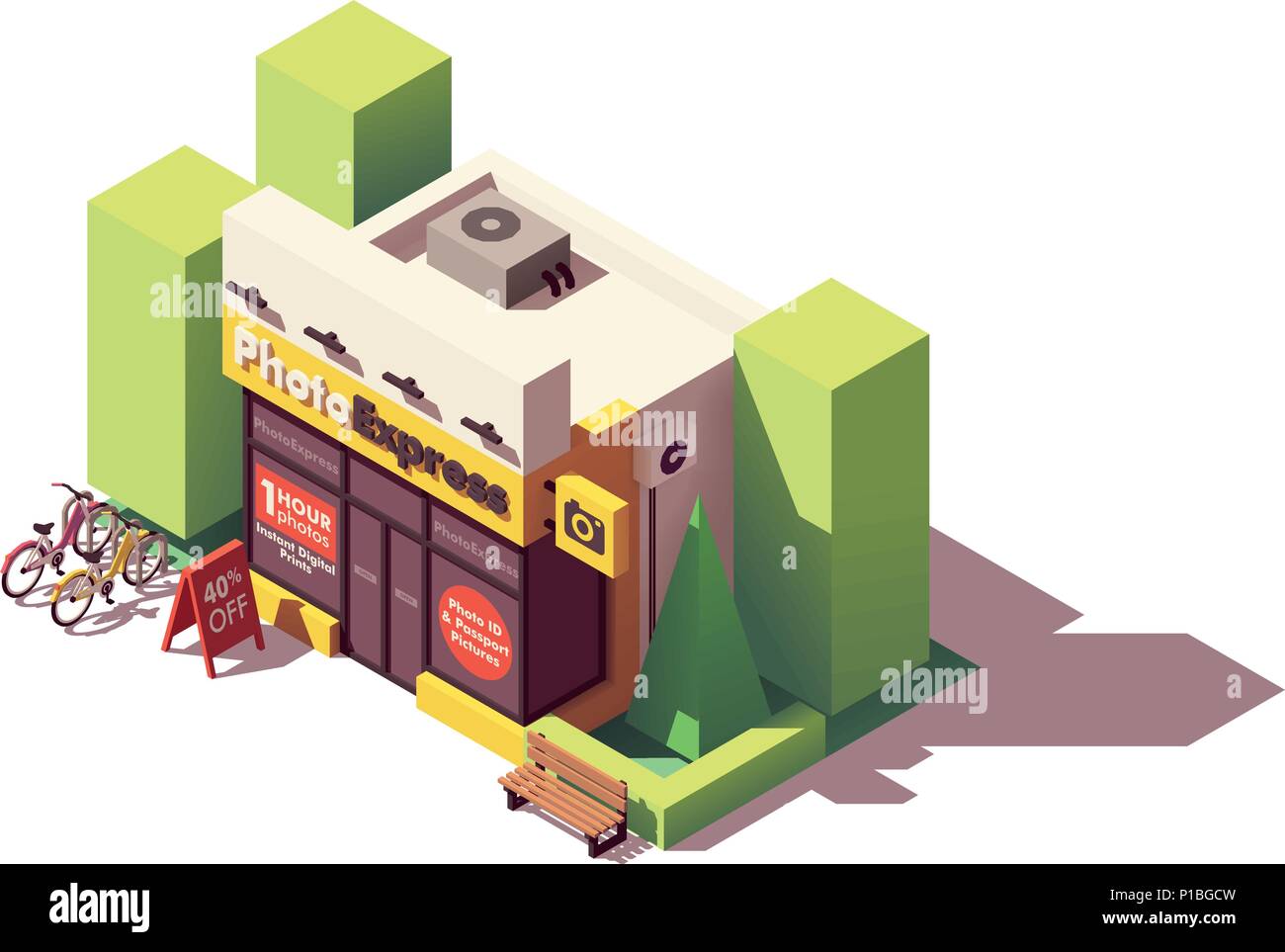 Vector isometric photo printing shop Stock Vector Image & Art - Alamy