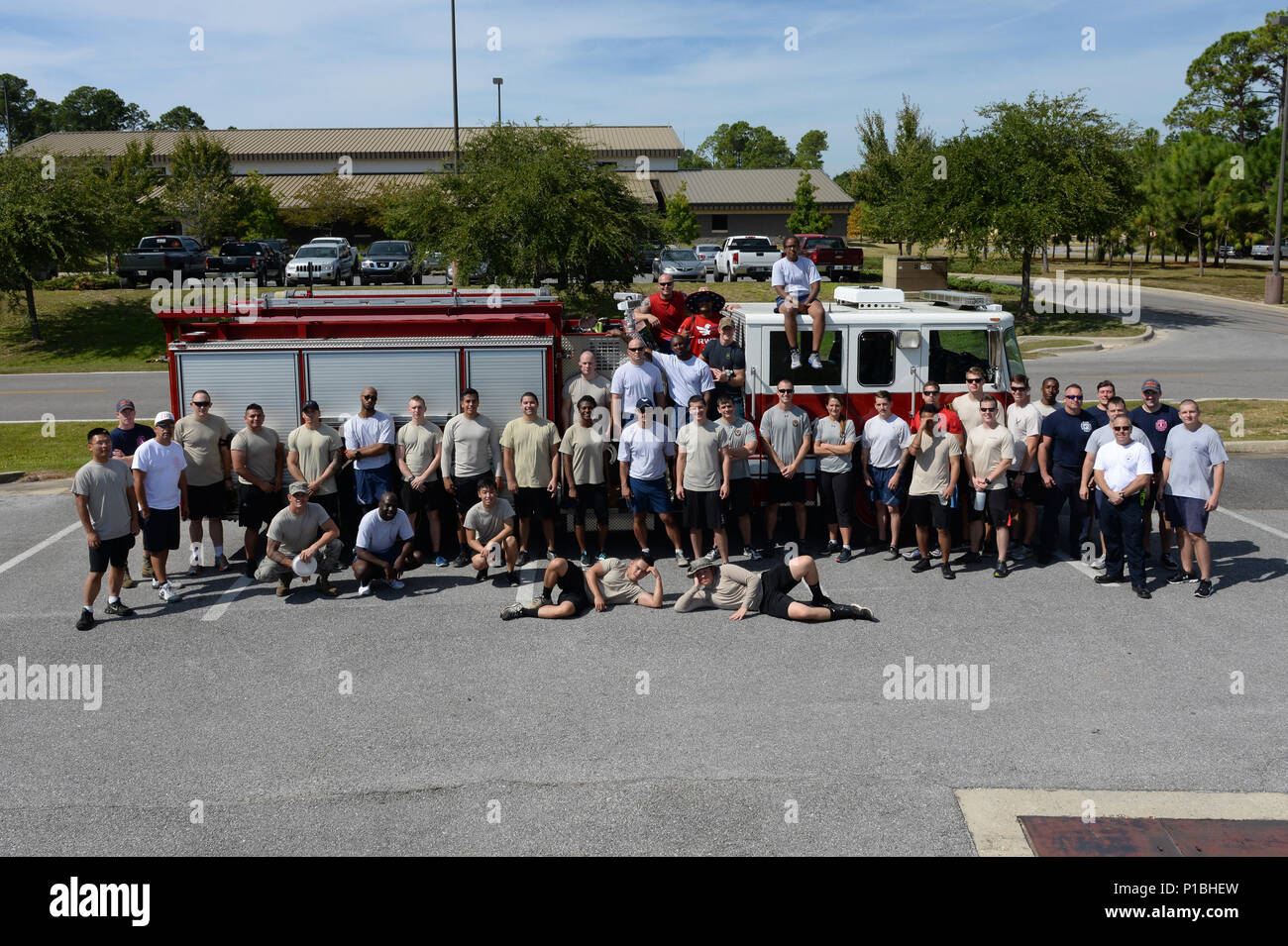 Air Commandos who participated in the Fire Prevention Week fire muster ...