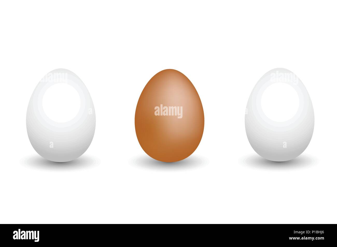 Three chicken eggs Stock Vector Images - Alamy