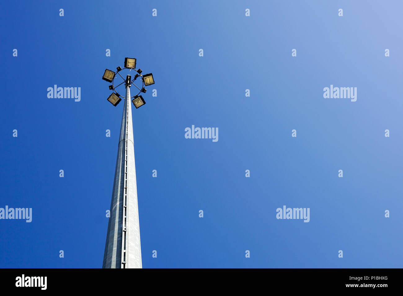 Ground light pole on blusky background Stock Photo - Alamy