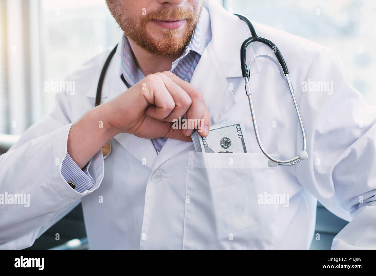 Close up pleased doctor hi-res stock photography and images - Alamy