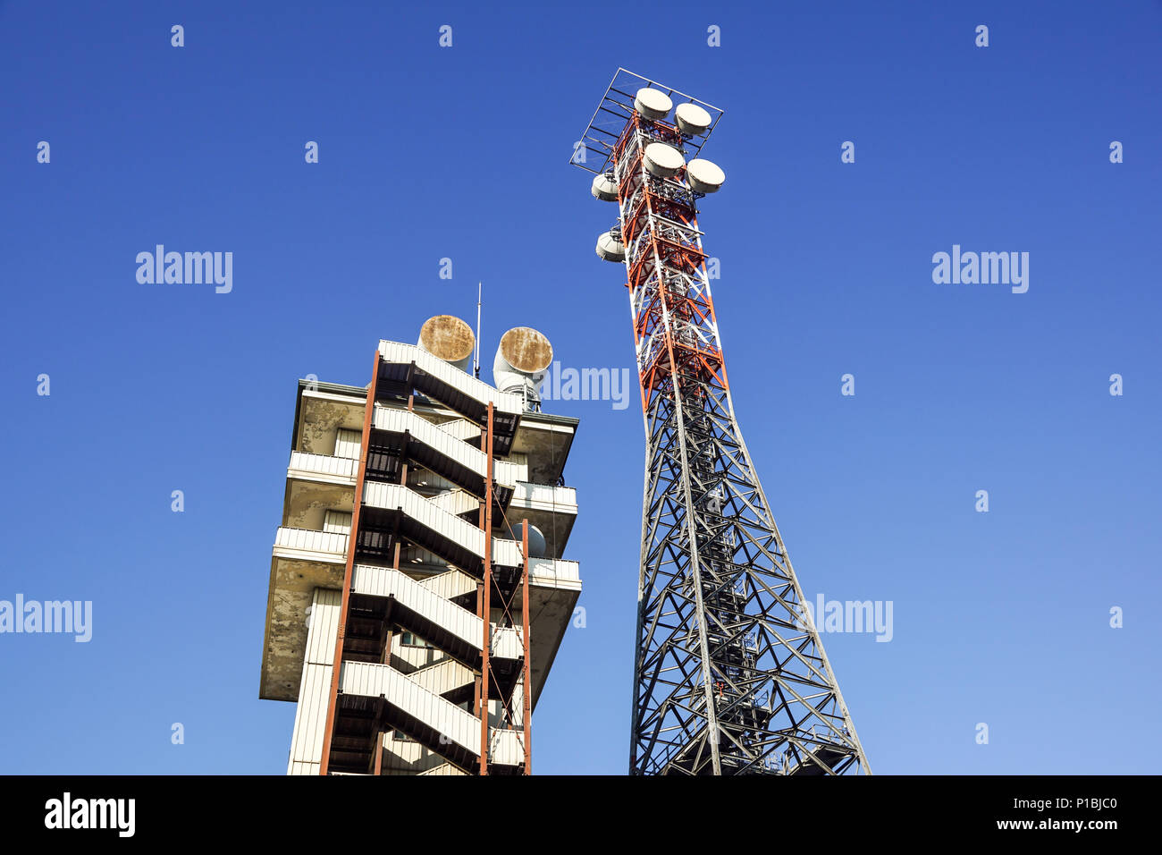 telecommunication tower with the blue sky. Cell Phone Signal Tower ...