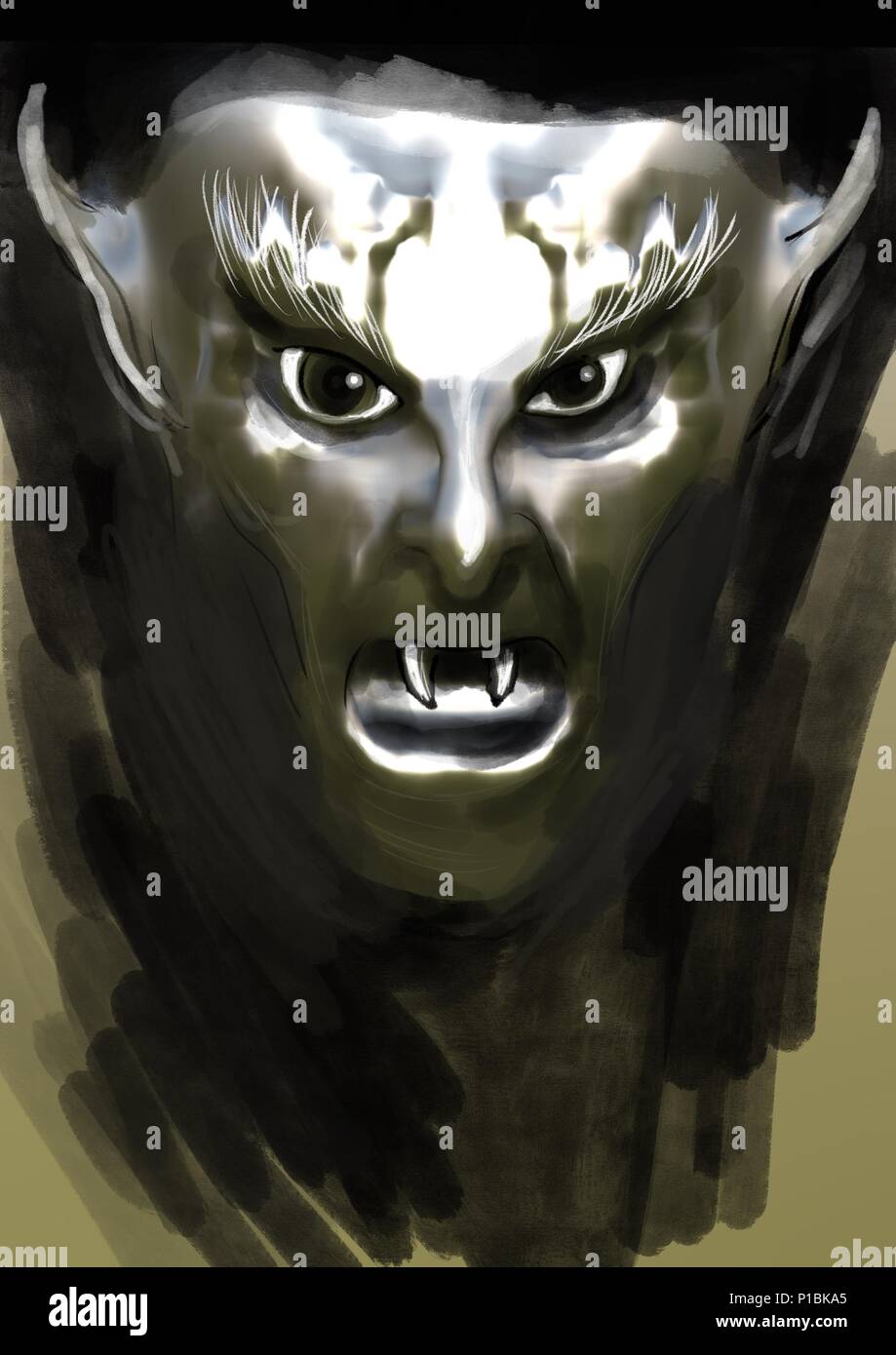 illustration of a monster Stock Photo - Alamy