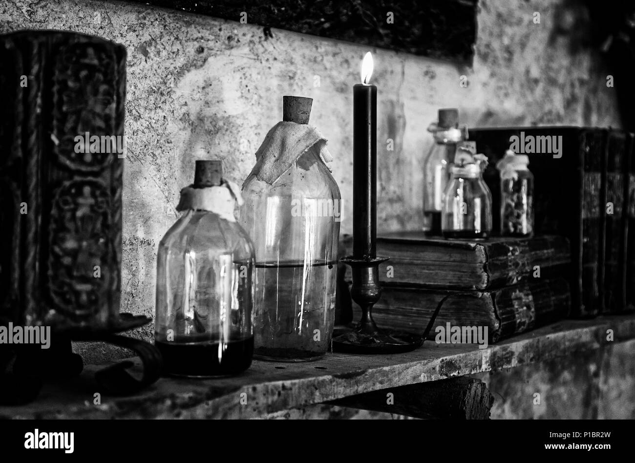Ritual magic objects Black and White Stock Photos & Images - Alamy
