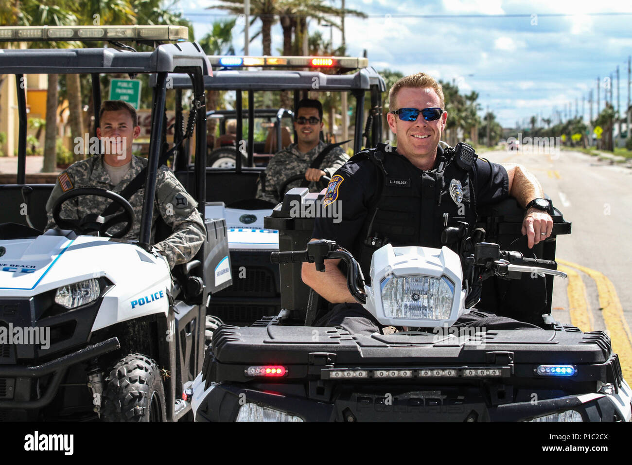 ST. AUGUSTINE, Fla. (Oct. 8, 2016) – Officer Thomas Ashlock patrols the ...