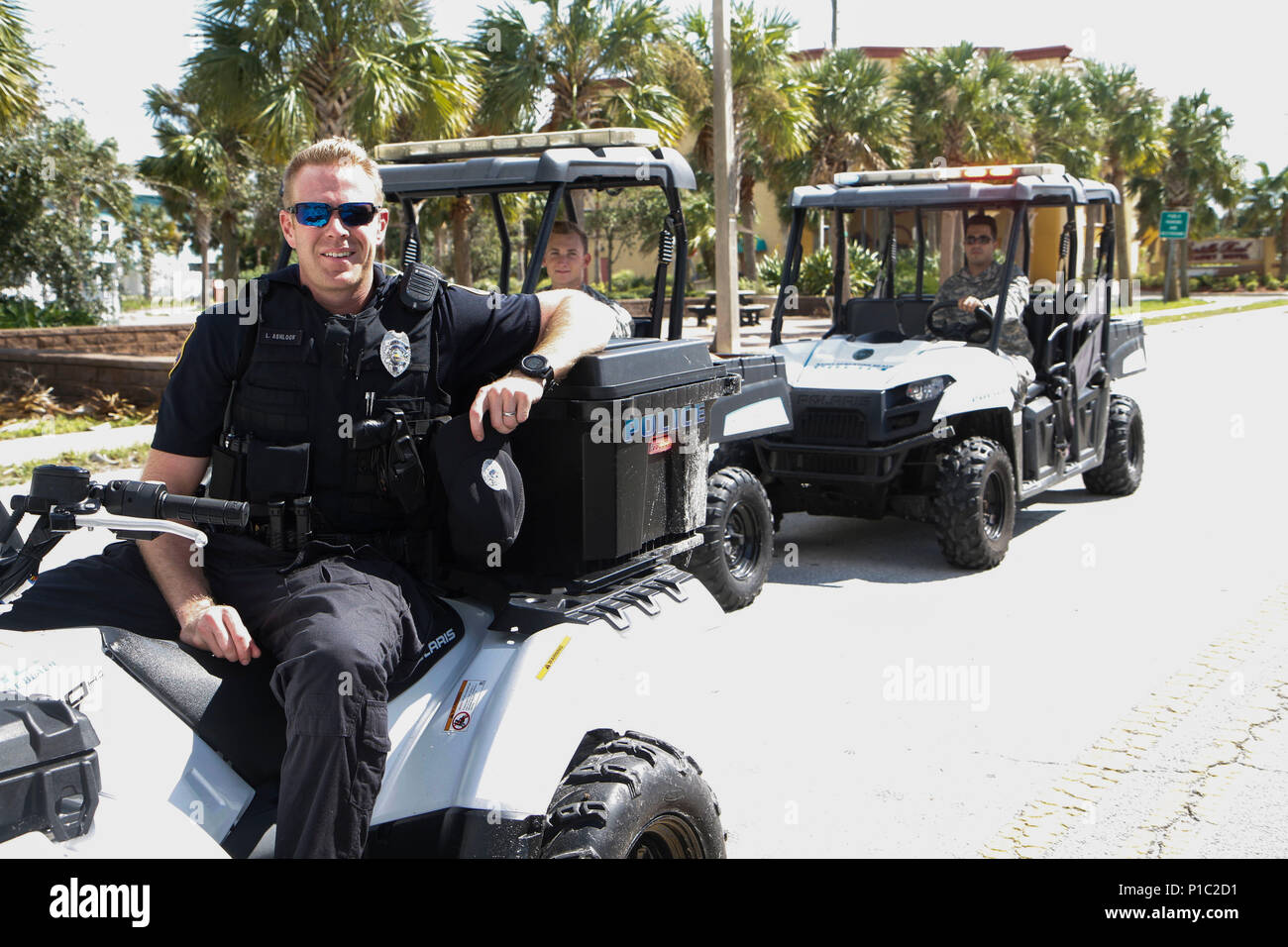 ST. AUGUSTINE, Fla. (Oct. 8, 2016) – Officer Thomas Ashlock patrols the ...