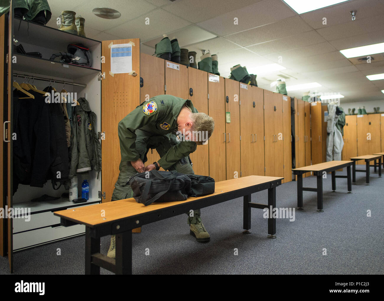 U.S. Air Force Col. David Mineau, the 354th Fighter Wing commander ...