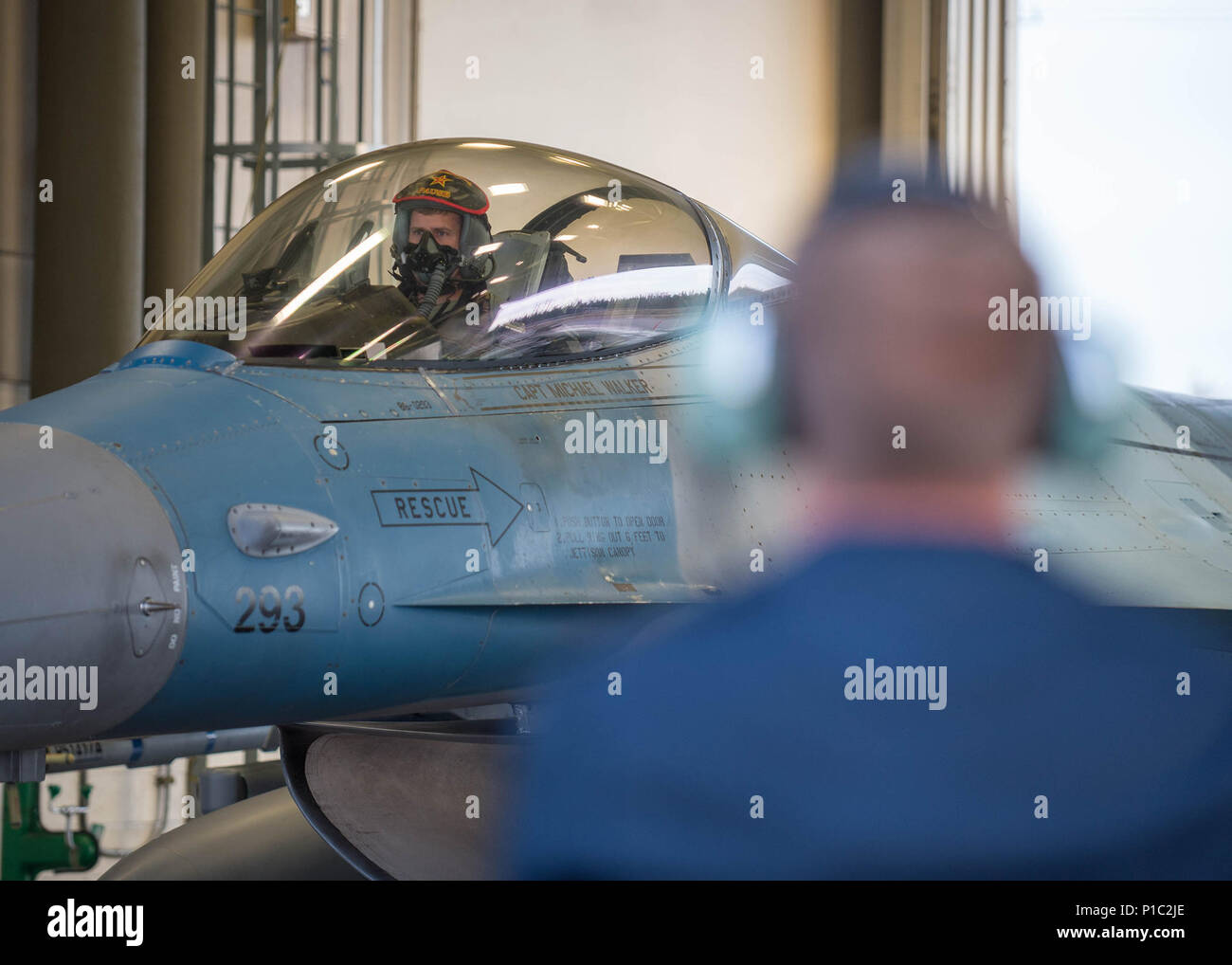 U.S. Air Force Col. David Mineau, the 354th Fighter Wing commander ...