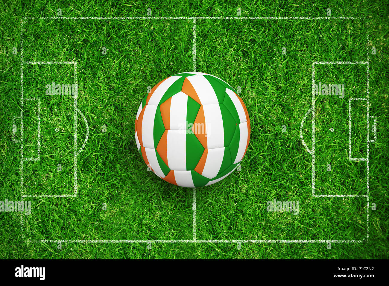Composite image of football in ivory coast colours Stock Photo - Alamy