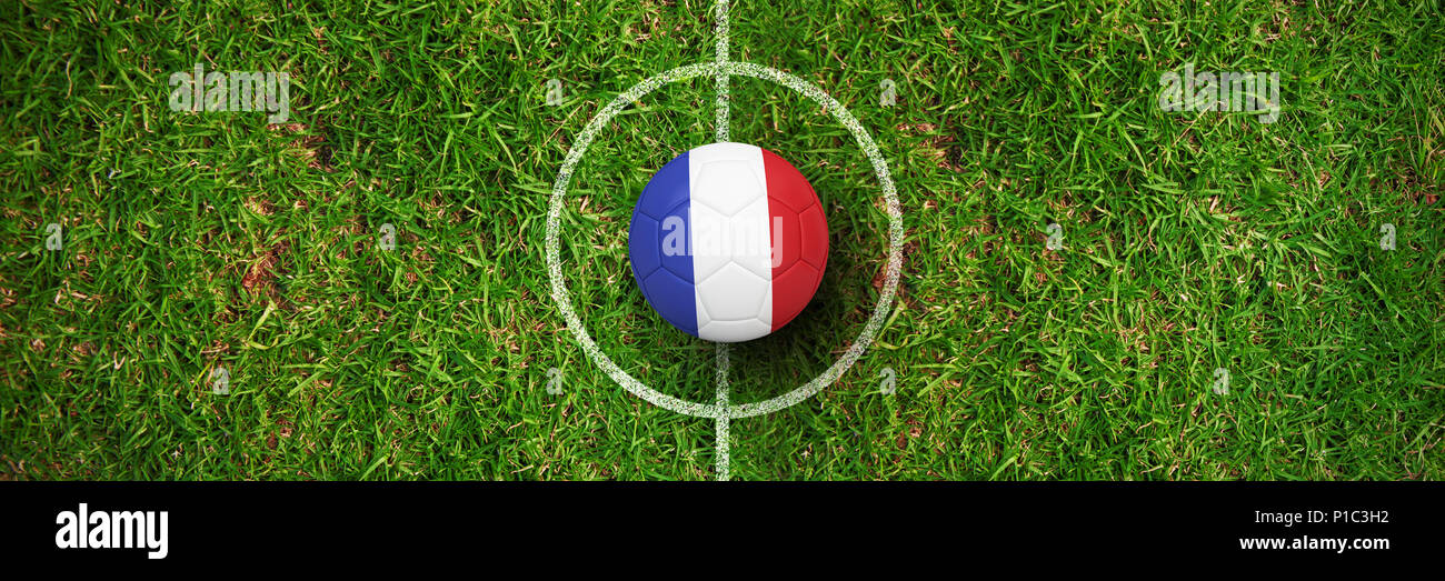 Composite image of football in france colours Stock Photo - Alamy