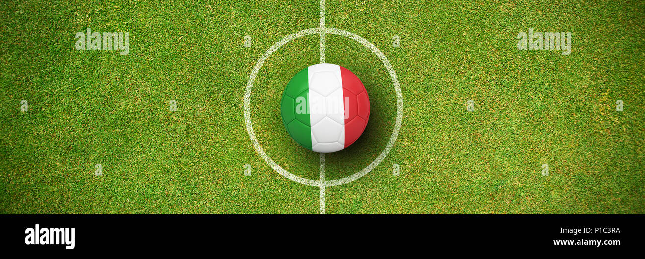 Composite image of football in italy colours Stock Photo - Alamy