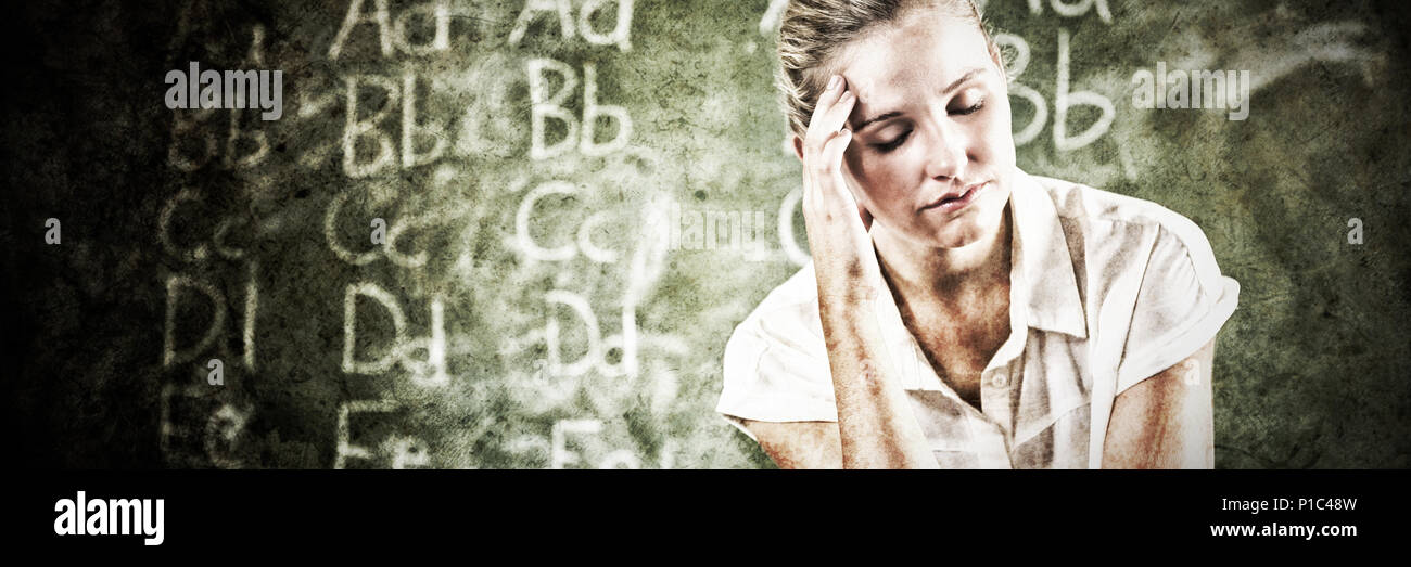 Sad teacher classroom hi-res stock photography and images - Alamy