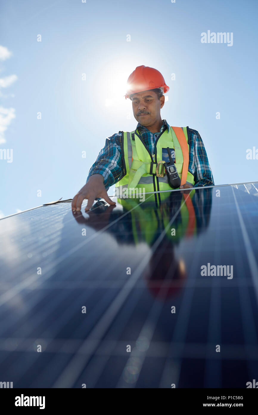 Installing solar panel hi-res stock photography and images - Alamy