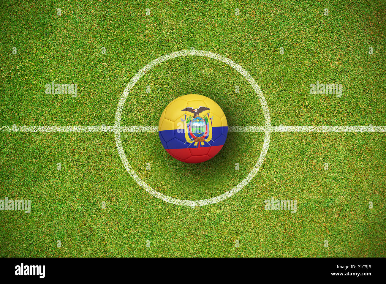 Composite image of football in ecuador colours Stock Photo - Alamy