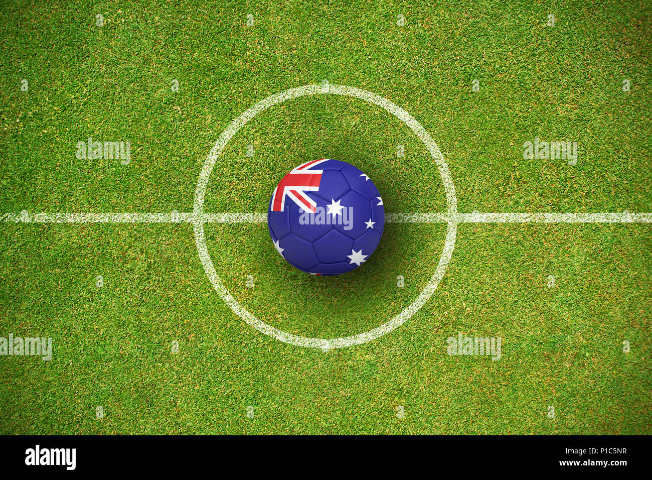 Composite image of football in australia colours Stock Photo - Alamy