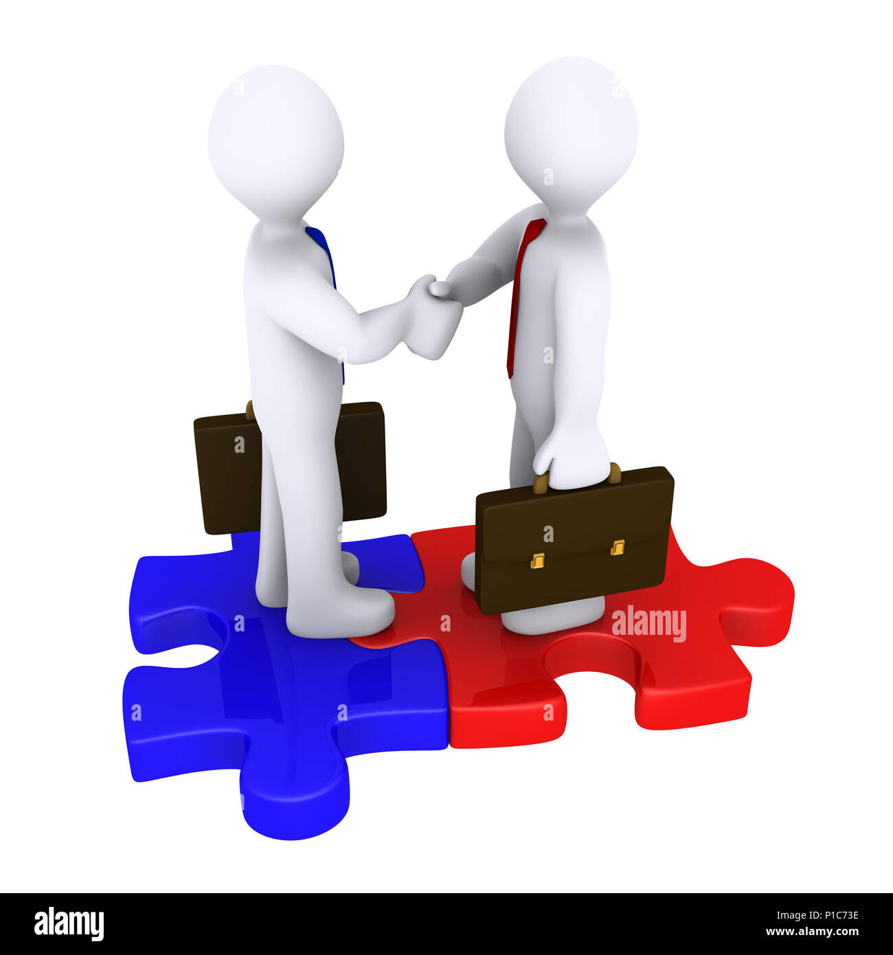 Two men holding puzzle pieces hi-res stock photography and images - Alamy