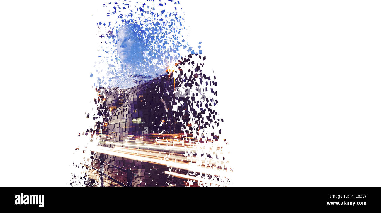 Pixelated woman hi-res stock photography and images - Alamy