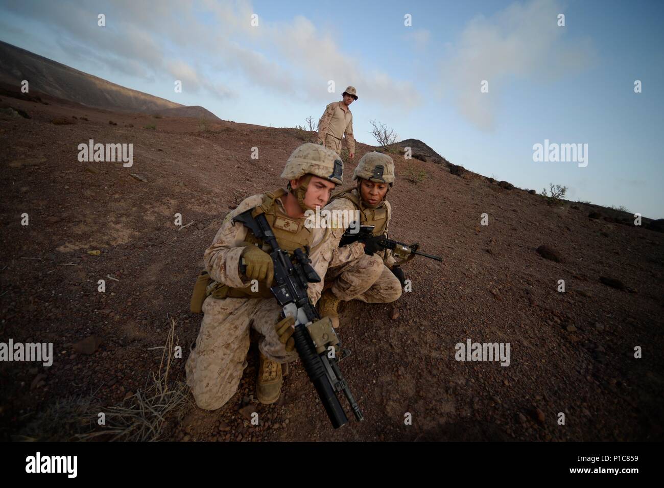 U.S. Marine Corps Lance Cpls. Jonathan Lupton and Quintin Johnson ...