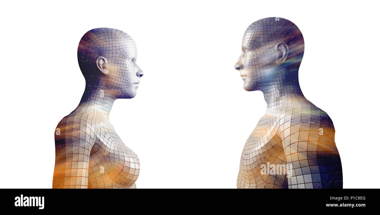 Space woman futuristic technology digital Cut Out Stock Images ...