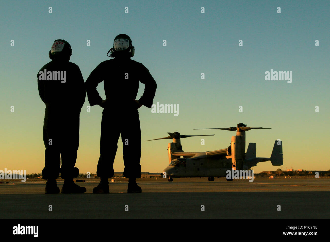 U.S. Marine Corps Pfc. David Leon, an MV-22 Osprey air framer with ...