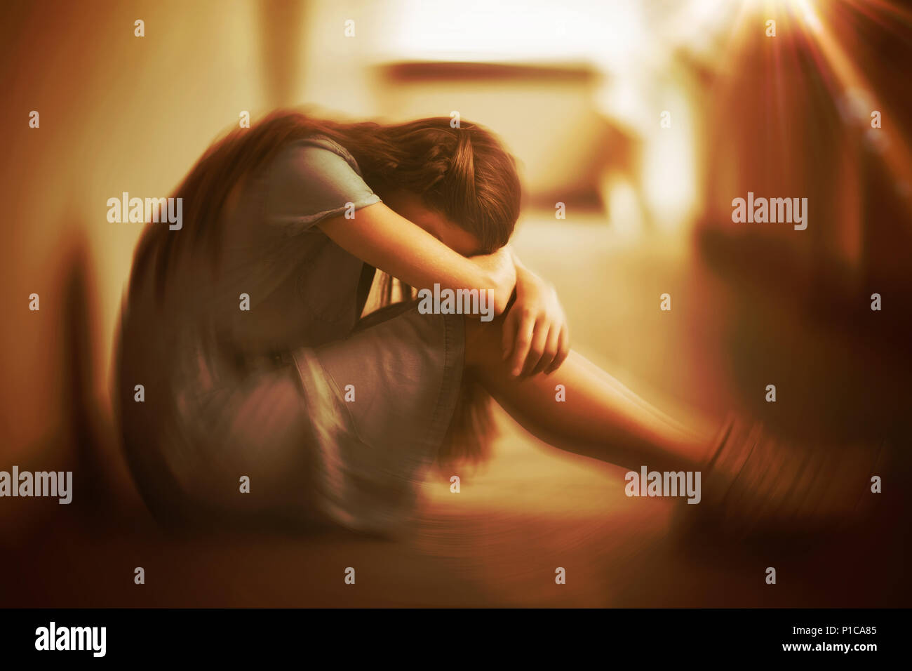 Teenage Schoolgirl Sad High Resolution Stock Photography and Images - Alamy