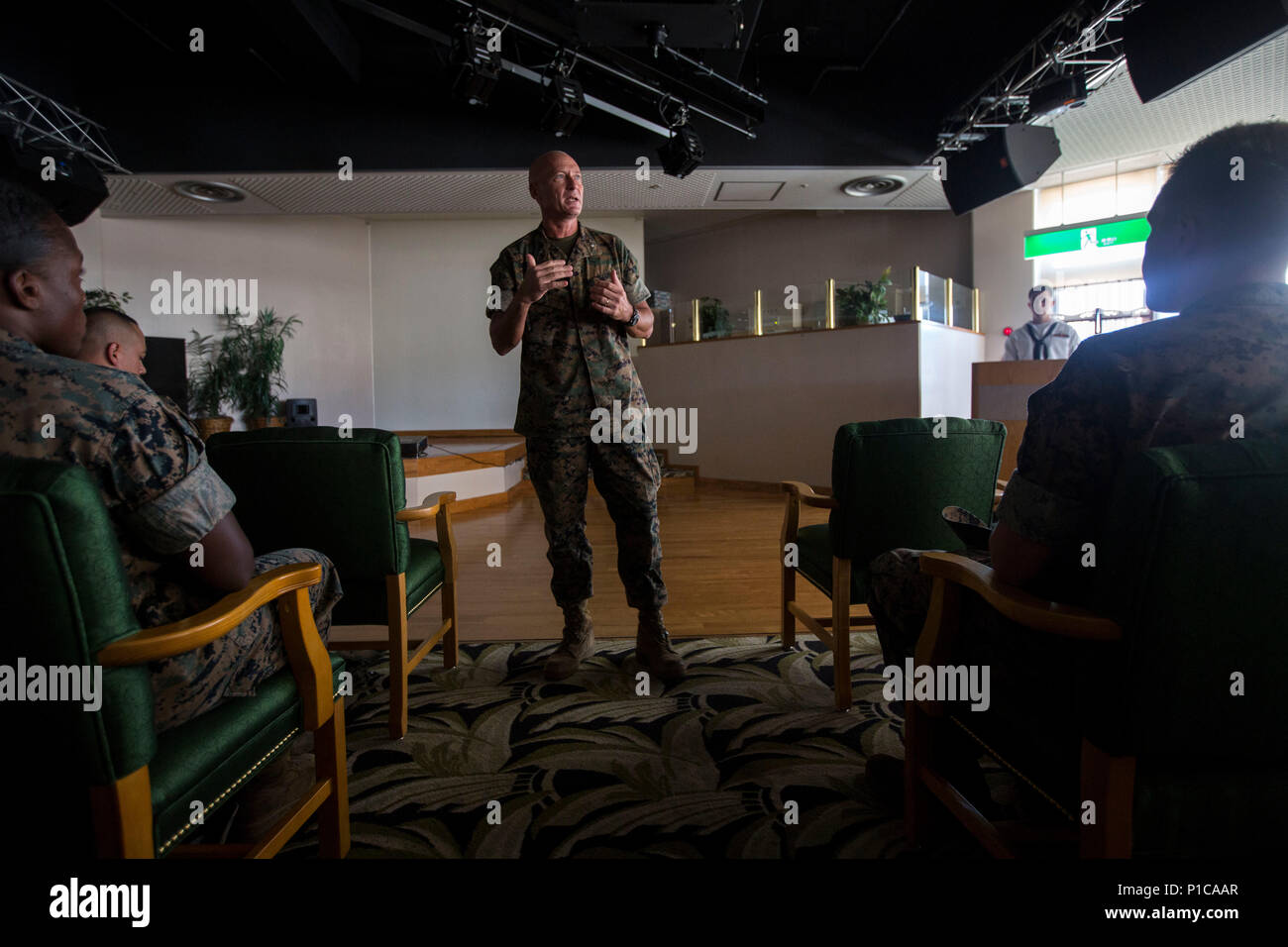 U.S. Marine Corps Col. Michael Kuhn, assistant division commander for ...