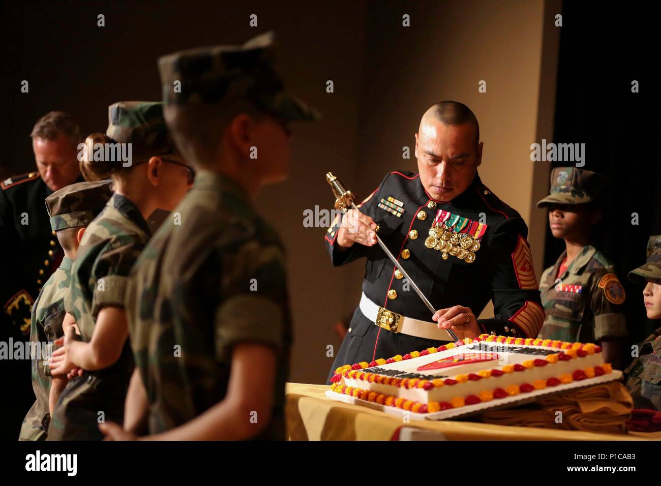 U.S. Marine Corps Sgt. Maj. Vincent Santiago, sergeant major of 3rd ...