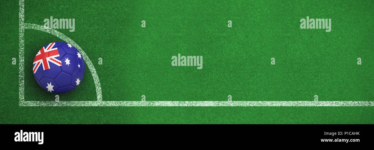 Composite image of football in australia colours Stock Photo - Alamy