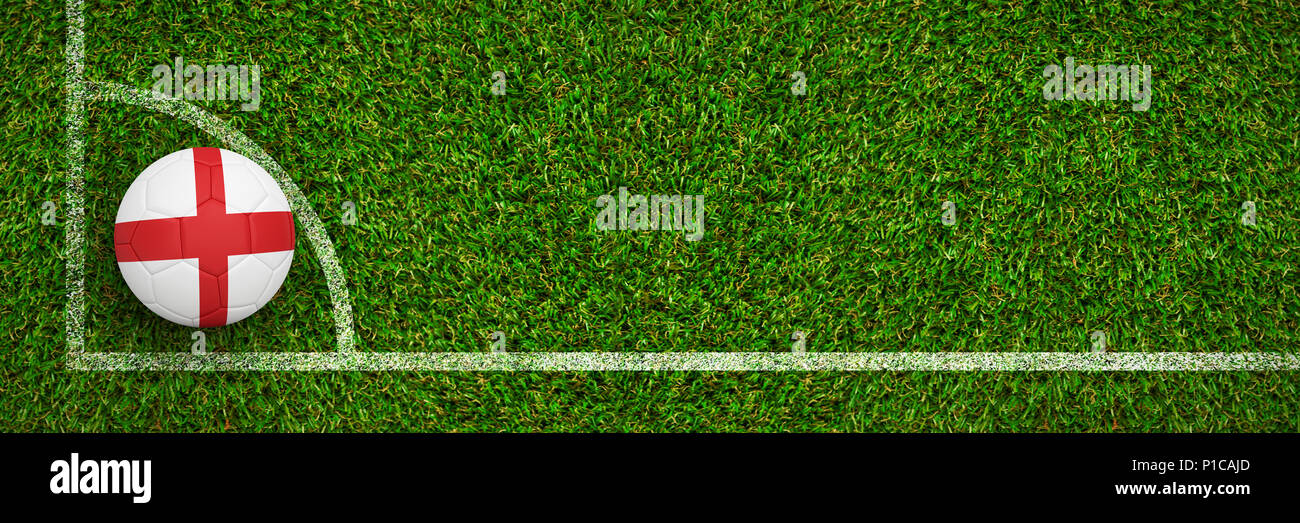 Composite image of football in england colours Stock Photo - Alamy