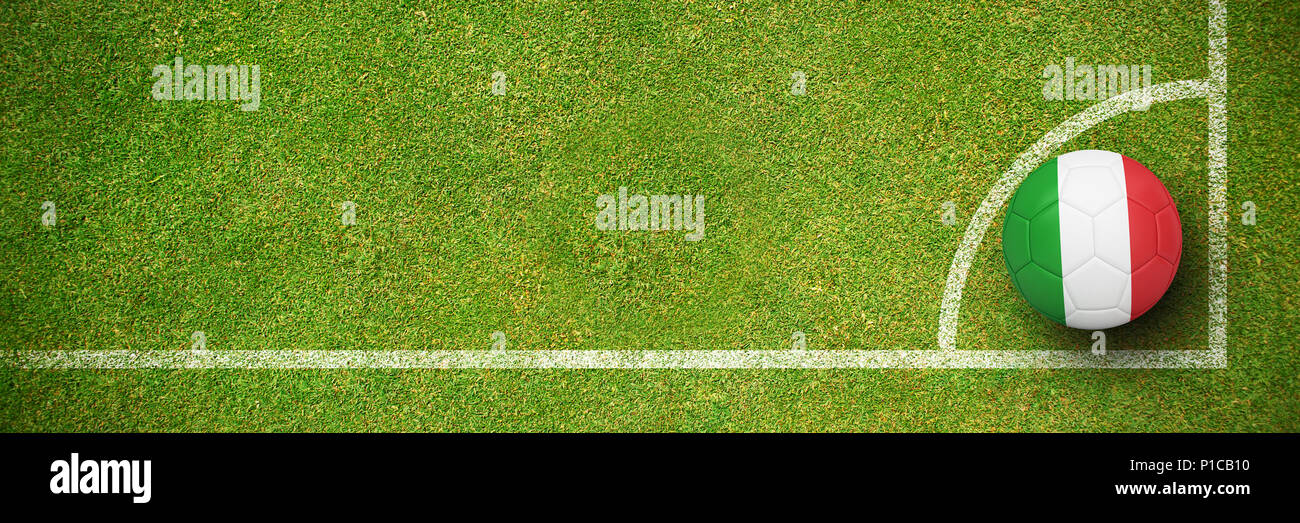 Composite image of football in italy colours Stock Photo - Alamy