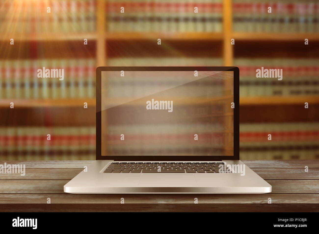 Composite image of laptop with with screen Stock Photo - Alamy