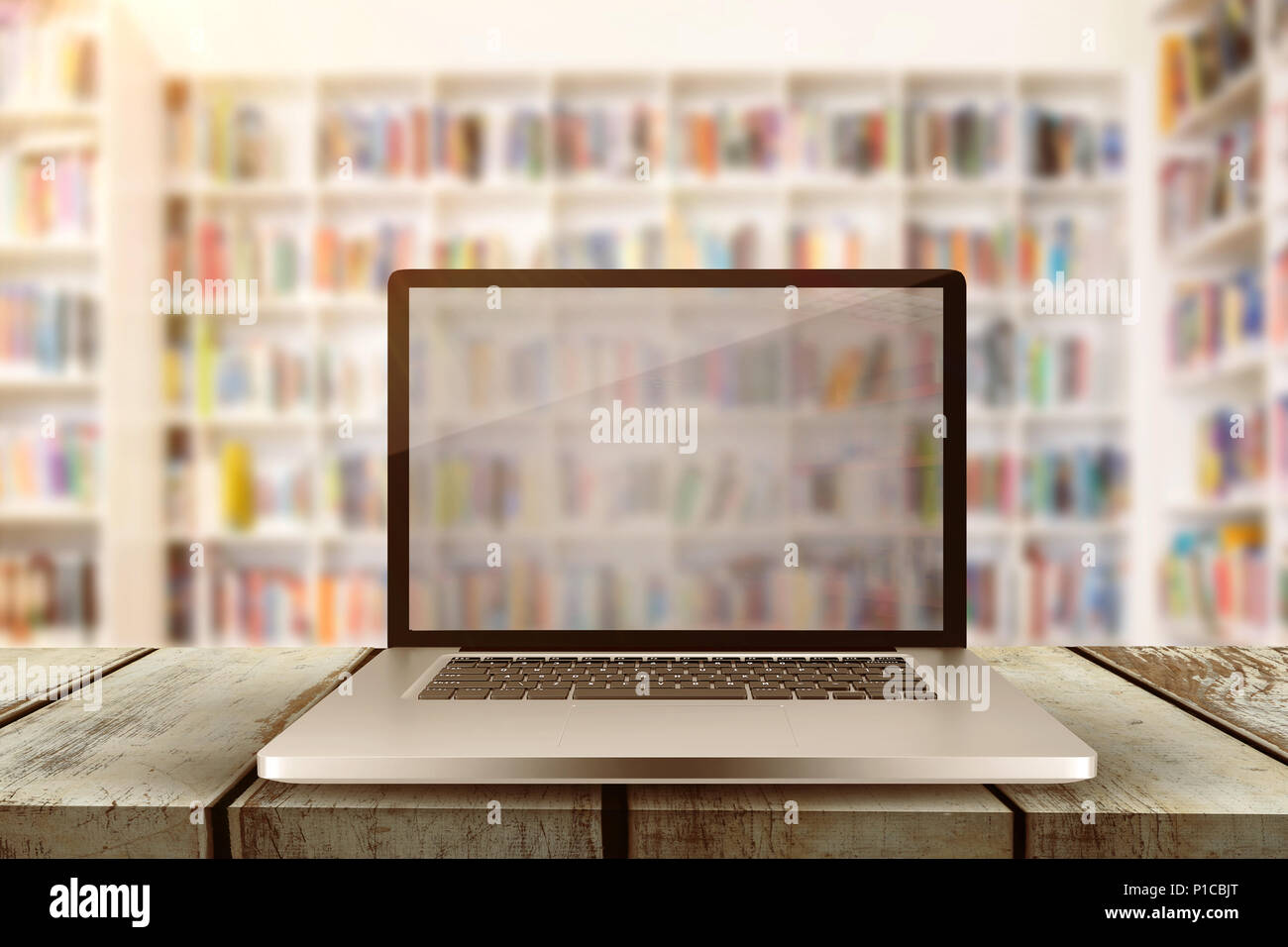 Composite image of laptop with with screen Stock Photo - Alamy