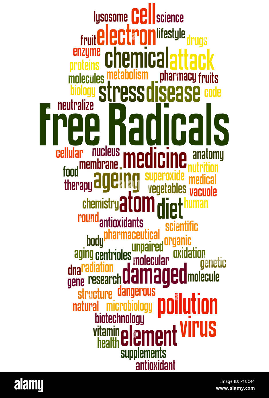 Free radicals, word cloud concept on white background Stock Photo - Alamy