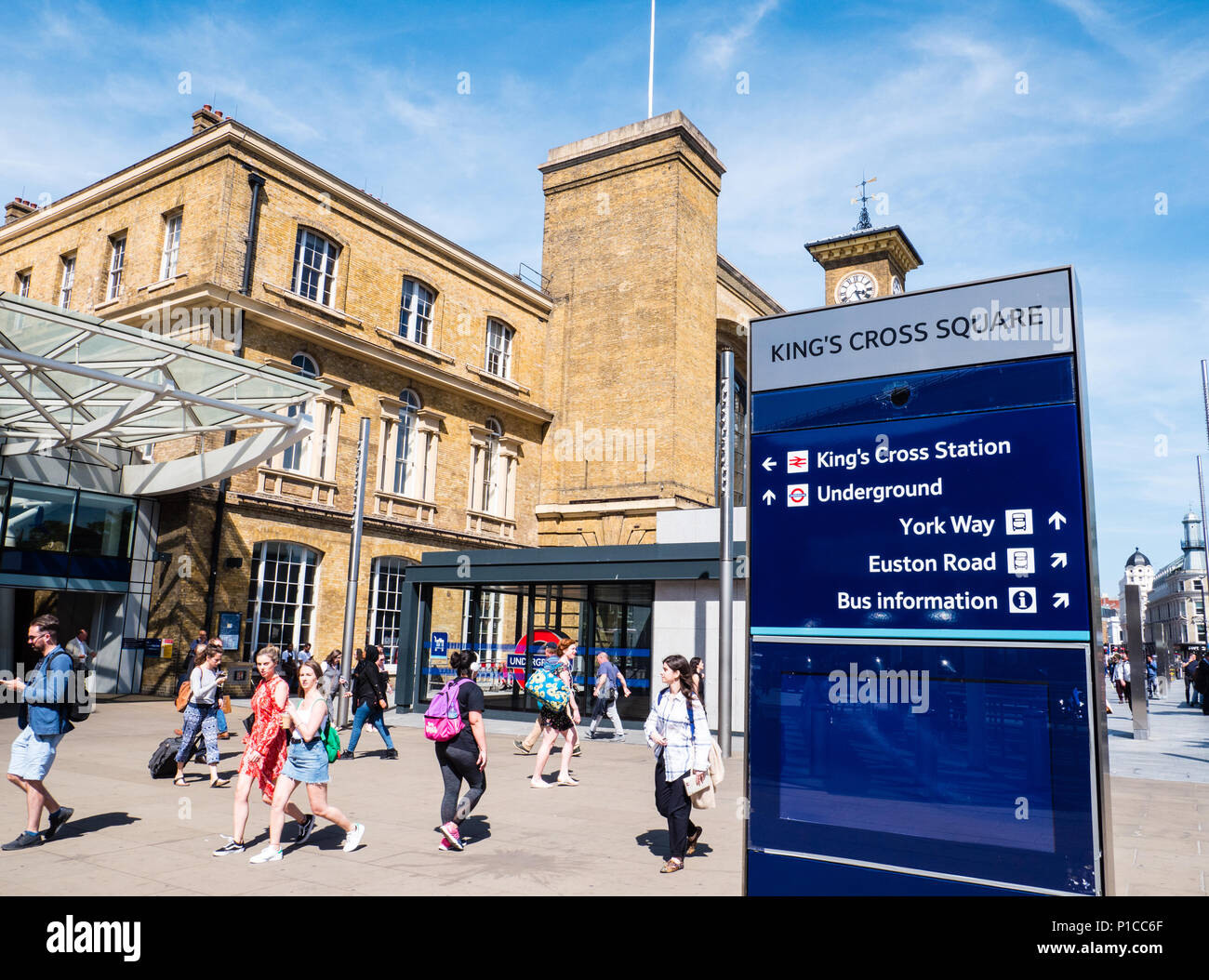 Exterior London King's Cross Railway Station, London, England, UK, GB ...