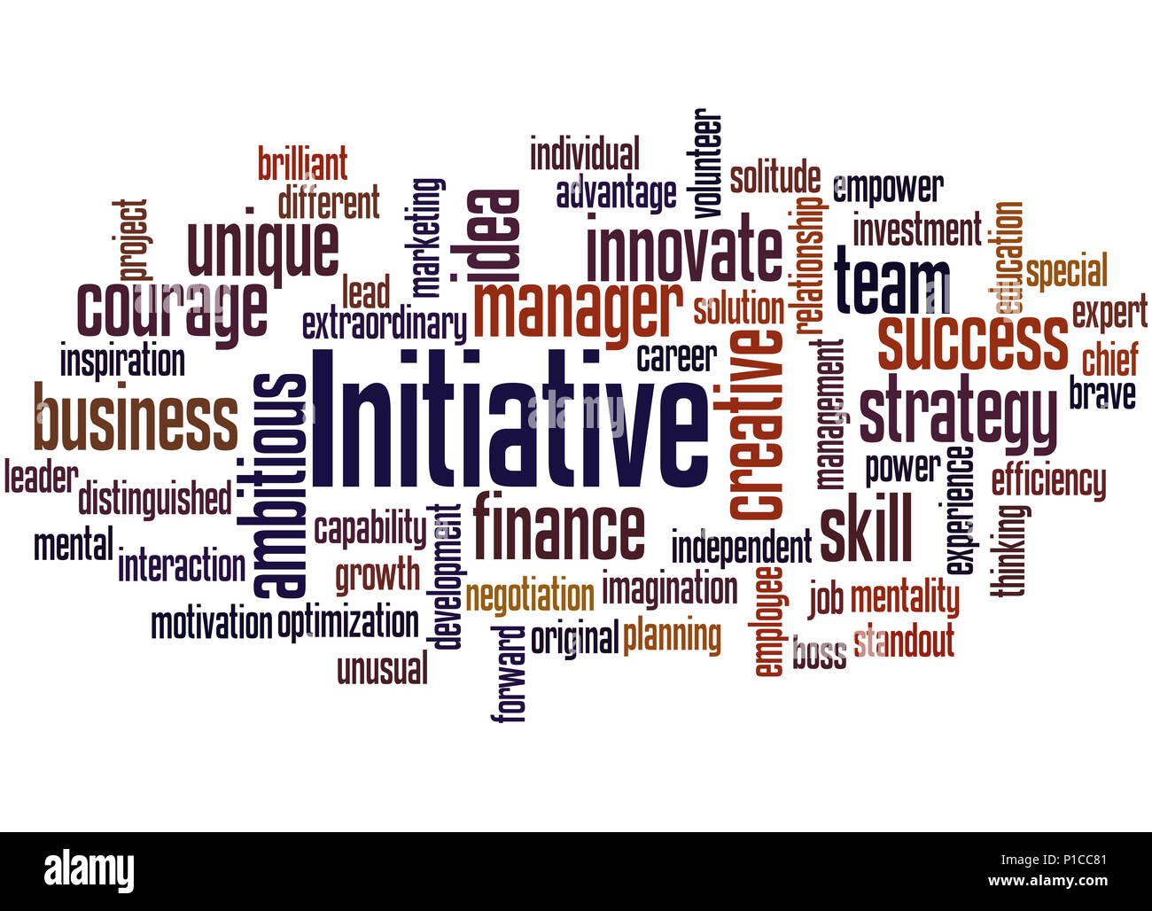 Initiative, word cloud concept on white background Stock Photo - Alamy