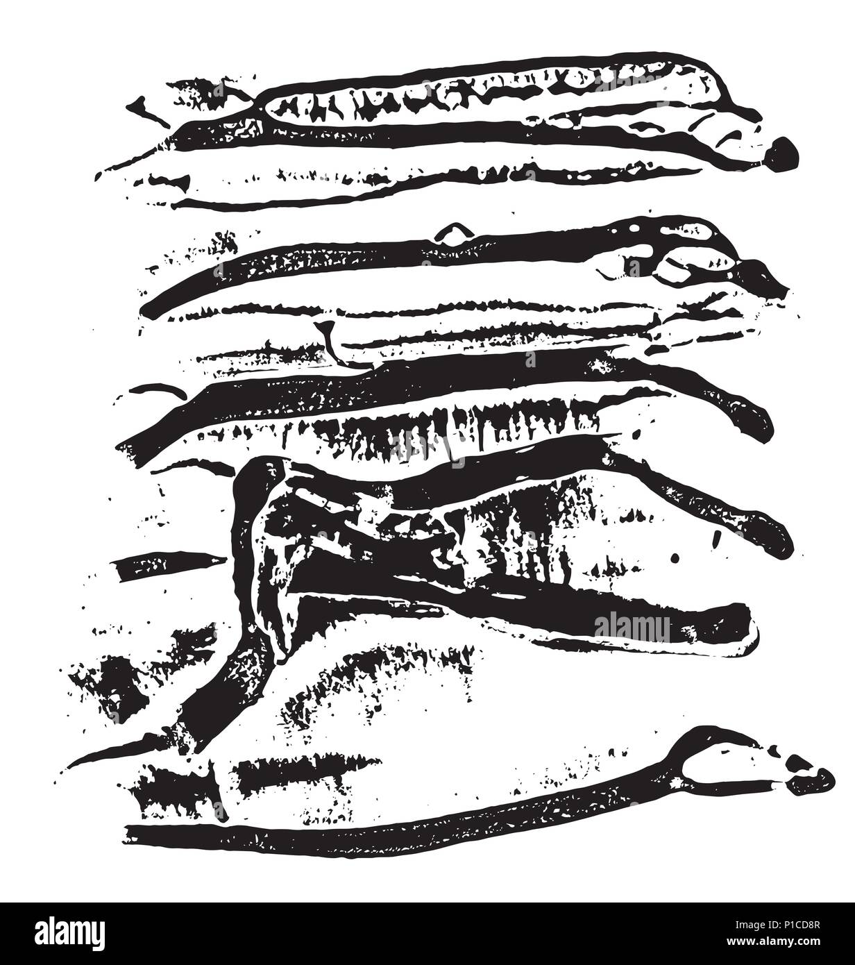 Ink vector sponge background. Vector illustration. Grunge hand drawn ...